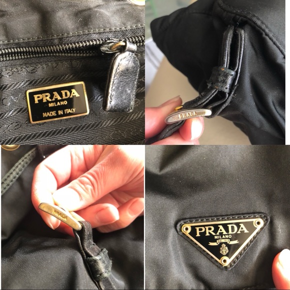 Prada | Bags | Prada Nylon Black Chain Backpack | Poshmark